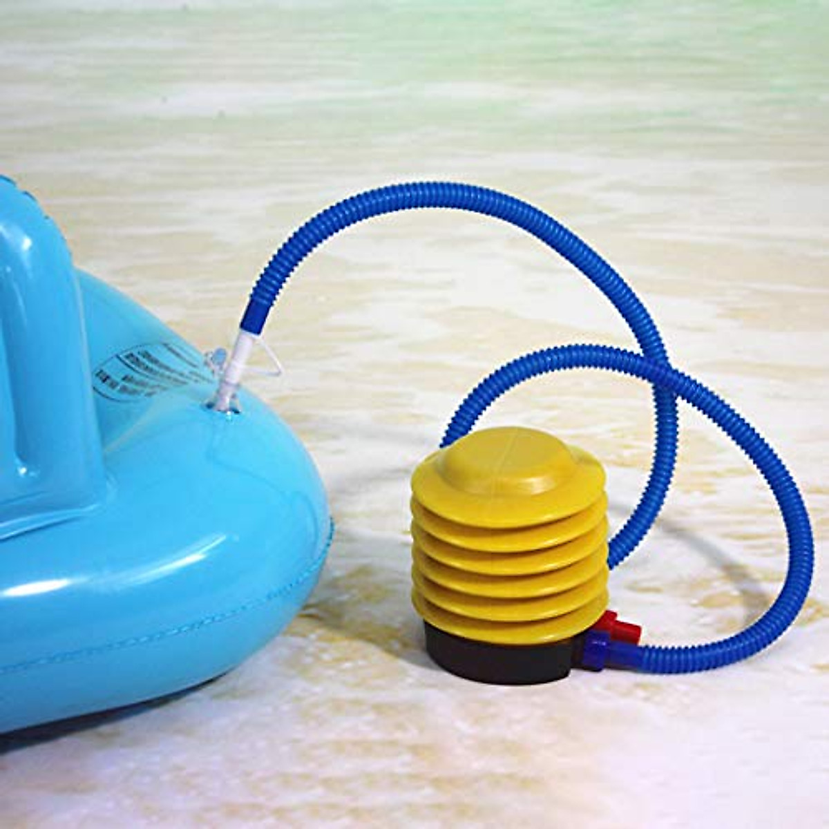 Peiiwdc Foot Pump with Nozzle for Inflate Pool Toys, Foot Pump for Inflatables Manual, Air Pump for Float Boat, Inflator Pump for Swim Rings