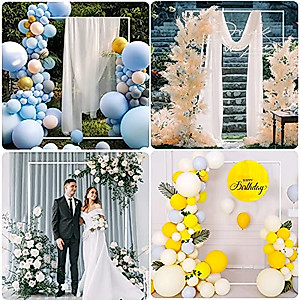Wedding Arch Backdrop Stand 6.6x5 FT Square Wedding Arches for Ceremony White Metal Arch Stand for Wedding Bridal Shower Birthday Party Garden Floral Wedding Arbor Anniversary Event Decor