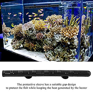 Garosa Aquarium Heater Guard Protector Heat-Resistant Fish Tank Heating Rod Sleeve Durable Heater Protection Cover with Suction Cups