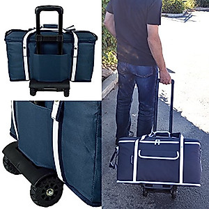 Picnic at Ascot Travel Cooler with Wheels- 64 Can Capacity- Collapsible Leakproof Cooler- Designed & Quality Approved in The USA