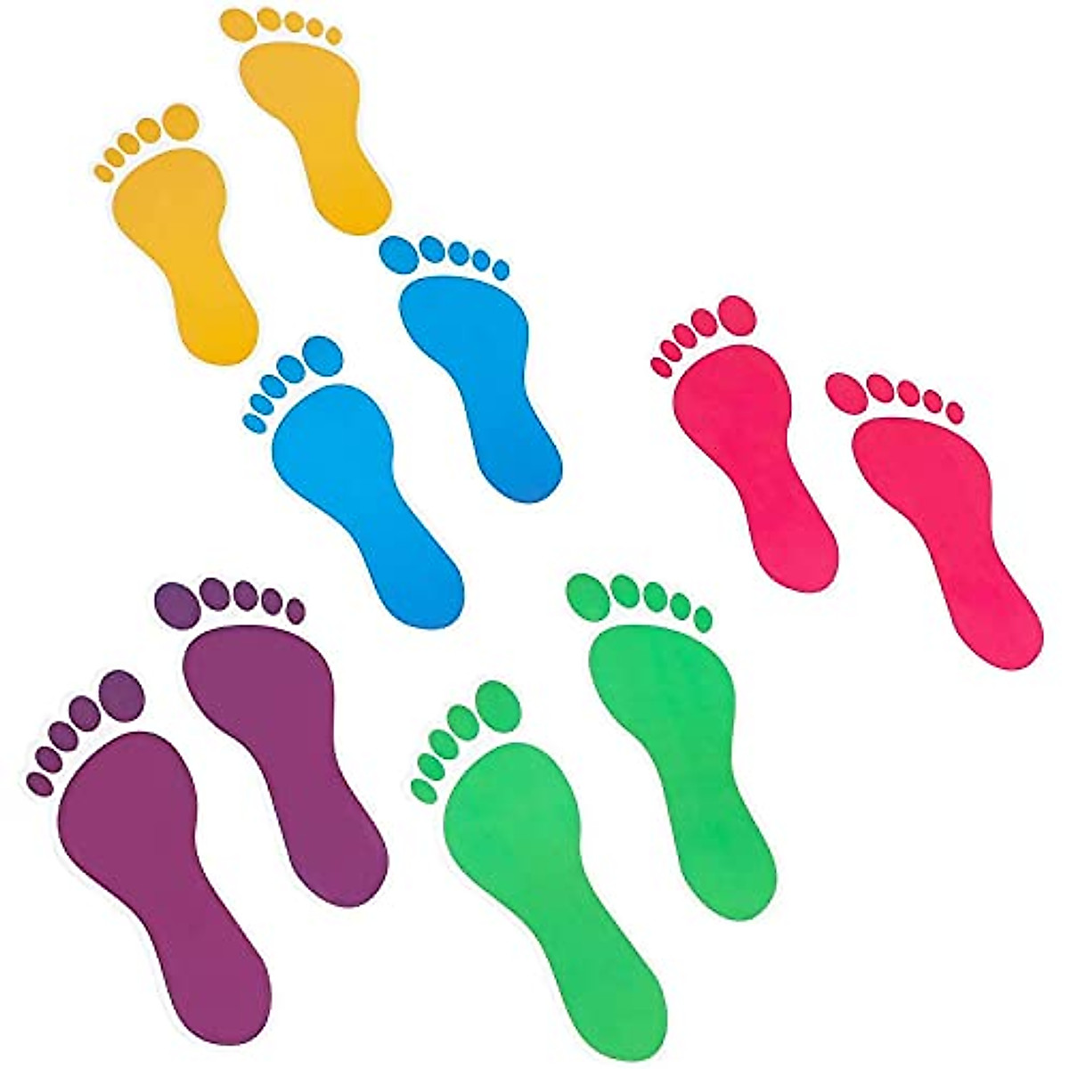 Kids Footprint Decal Stickers for Classroom Decor (32 Pairs)