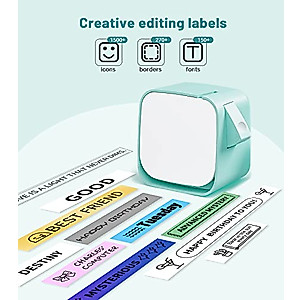 Vixic M960 Label Makers - Bluetooth Mini Label Maker Machine with Tape - Portable Handheld Label Printer,Easy to Use Smartphone Labeler for Home School Small Business Office Organizing, Rechargeable