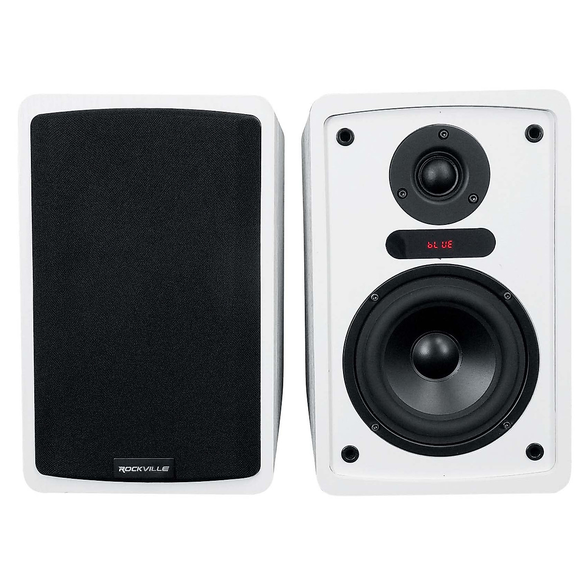 Rockville ELITE-5W White 800 wat Home Audio 5.25 inch Bluetooth Bookshelf Speakers