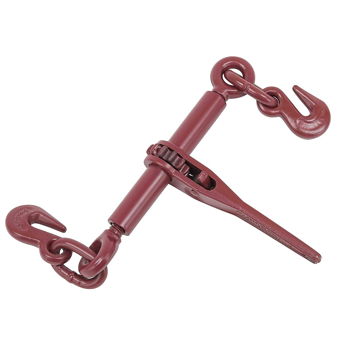 Mytee Products (2 Pack) Ratchet Chain Binder 1/4" - 5/16" Chain Binders Tie Down Hauling Red