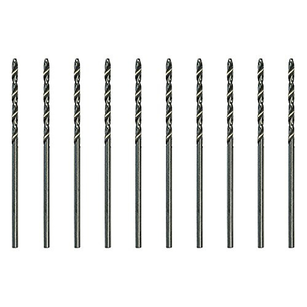 10 Pack High Speed Steel Twist Drill #66, 0.033 inch diam. L8