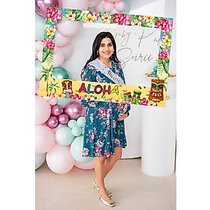 24 PCS Aloha Party Photo Booth Props Hawaiian Party Photo Booth Props Aloha Party Photo Booth Frame Aloha Party Supplies Aloha Baby Shower Decoration Aloha Bridal Shower