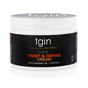 Thank God It's Natural tgin Twist and Define Cream, Hair Styling Cream - 12 Oz, Curly Hair - Paraben Free