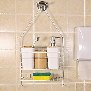 R FLORY 2 Tier Shower Rack Caddy Bathing Shelf Shower Head Hanging Rack Wall Mount Bathroom Room Saver Container …