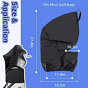 CartClan Golf Bag Rain Hood Waterproof Golf Bag Rain Cover for Golf Club Bags Fit Almost All Golfbags or Carry Cart