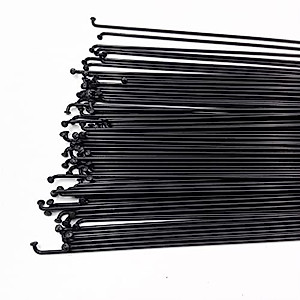 ZEWEZ 14 G 2.0 Mm Diameter MTB Spokes Black Color J-Bend Mountain Bike Spokes Cycling Road Bicycle Spokes for Bicycle Wheels (Color : Length 286mm)