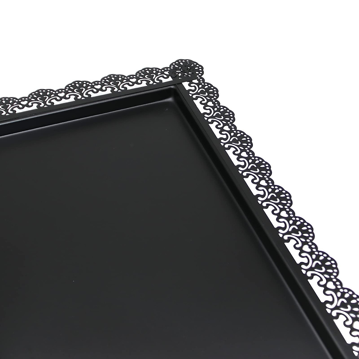 Set of 4 Pcs Iron Cake Stand Cake Holder Dessert Serving Trays for Wedding Birthday Party Baby Shower Halloween Display (Black)