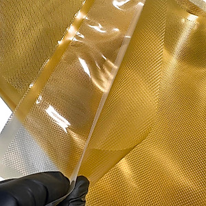 SEZONS - Diamond Bags - Vacuum Sealing bags 5mil - 50 bags (11x23, Gold/Clear ZIPPER)