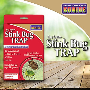 Bonide Bug Beater Stink Bug Trap, Attracts and Catches Stink Bugs Indoors and Outdoors, Long Lasting and Odorless Protection