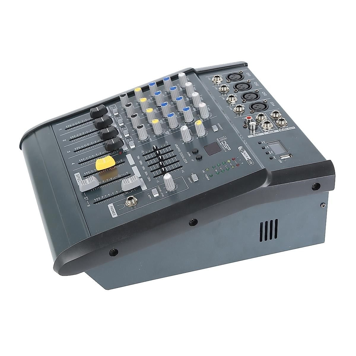 TC-Home 4 Channel Professional Powered Mixer power mixing Amplifier Amp 16DSP with USB Slot