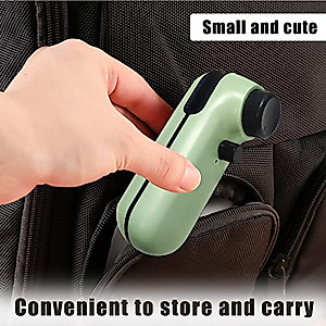 Buddeez Mini Sealer and Cutter, Upgraded 2-in-1 Hand-Held Tthermal Vacuum Sealer, USB Rechargeable, Portable Sealer Kitchen Gadget (Green)