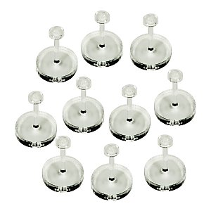 LITKO 27mm Circular Flight Stand Kit | Compatible with Star Wars: Legion | Miniatures | 6mm Clear Acrylic Base with 1.25 inch Peg | 10 Pack