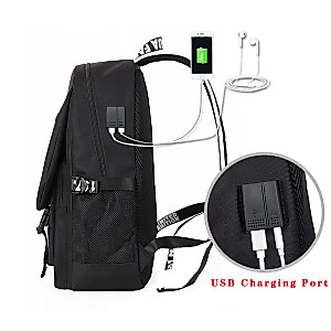 Anime Luminous Astronaut Backpack with USB Charging Port Outdoor Hiking Laptop Bags (6-4PCS)