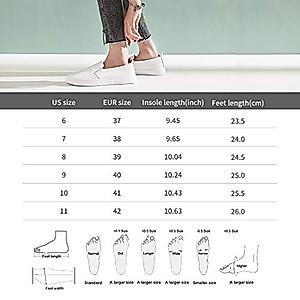 hash bubbie Women's Slip on Shoes Fashion PU Leather Sneaker Low Top Casual Shoes (9, White, Numeric_9)