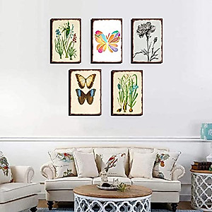 Wall Decor Vintage Style Metal Tin Sign Deer Iron Painting what A Wonderful World Room Decor Bathroom Decor Bedroom Decor Classroom Decor Art Tin Signs 5.5x8 Inch On Father'S Day National Day