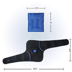 ComfiLife Knee Ice Pack with Wrap – Knee Brace – Reusable Hot & Cold Therapy Gel Pack – Adjustable Compression Support for Injuries, Knee Pain, Knee Surgery, Arthritis, Meniscus and More