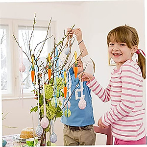 DECHOUS 10pcs Easter Decoration Easter Carrot Easter Tree Decorations and Ornaments Egg Easter Tiered Tray Decor Easter Hanging Carrot Easter Hanging Ornaments Carrot Decor Set Rabbit Foam