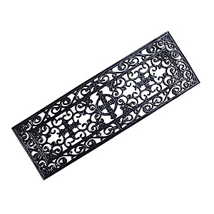 IRONGATE - Stair Treads Stair Case Step Mats - 6 Pack - Rubber - Rugged Sturdy Heavy Duty Commercial Grade - Non Slip Outdoor Indoor Skid Resistant - Floor Tile Drain Pool Balcony Yard - 10x30