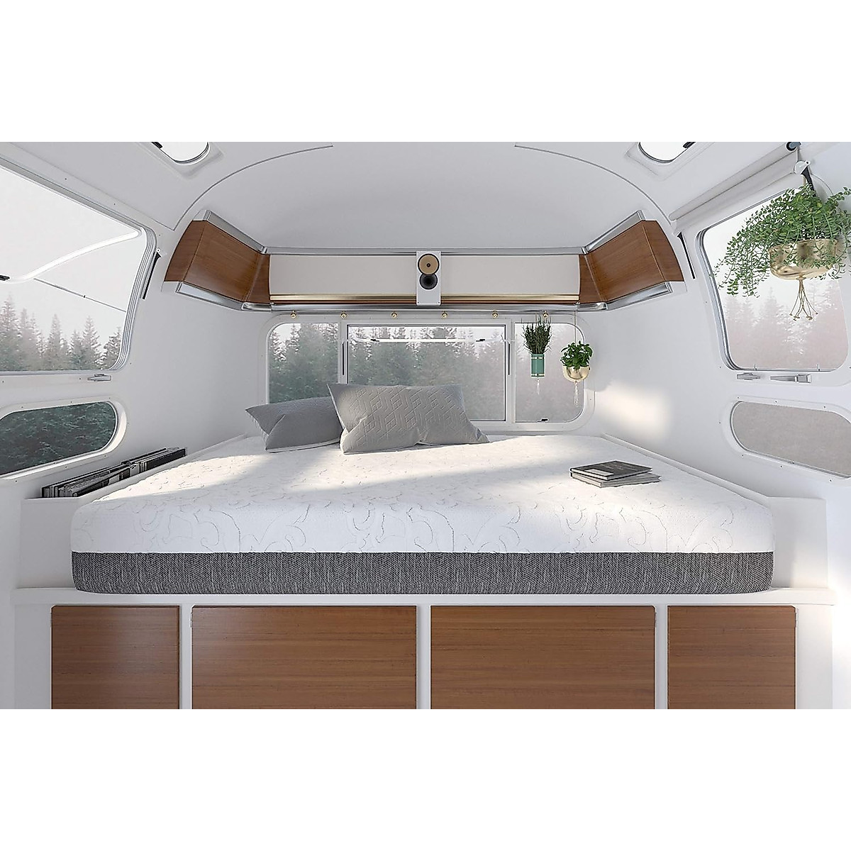 Travel Happy New Item 6 INCH (54x80) Graphite Gel Memory Foam Mattress for Medium Firm Comfort with A Premium 8-Way Stretch Cover for More Luxurious Comfort (Full XL)