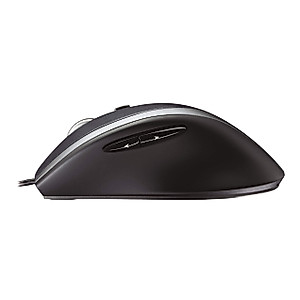 Logitech M500 Corded Mouse – Wired USB Mouse for Computers and Laptops, with Hyper-Fast Scrolling, Dark Gray