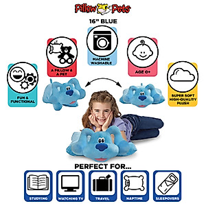 Pillow Pets Blue's Clues 16” Stuffed Animal Dog - Nickelodeon Blue Plush