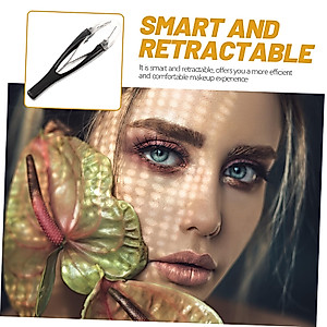 Frcolor Eyebrow Tweezers Automatic Retractable for Facial Eyebrow Removal (Color Random)