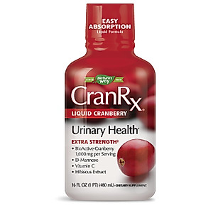 Nature's Way CranRx Extra Strength Cranberry 1,000 mg, D-Mannose + Vit C + Hibiscus, 16 fl. oz.