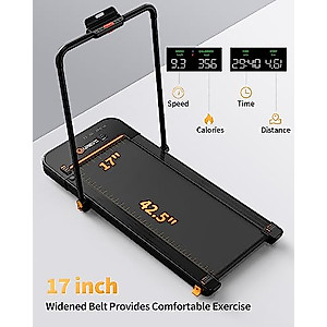 UREVO 2 in 1 Under Desk Treadmill, 2.5HP Folding Electric Treadmill Walking Jogging Machine for Home Office with Remote Control