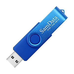SamData 32GB USB Flash Drives 2 Pack 32GB Thumb Drives Memory Stick Jump Drive with LED Light for Storage and Backup (2 Colors: Black Blue)