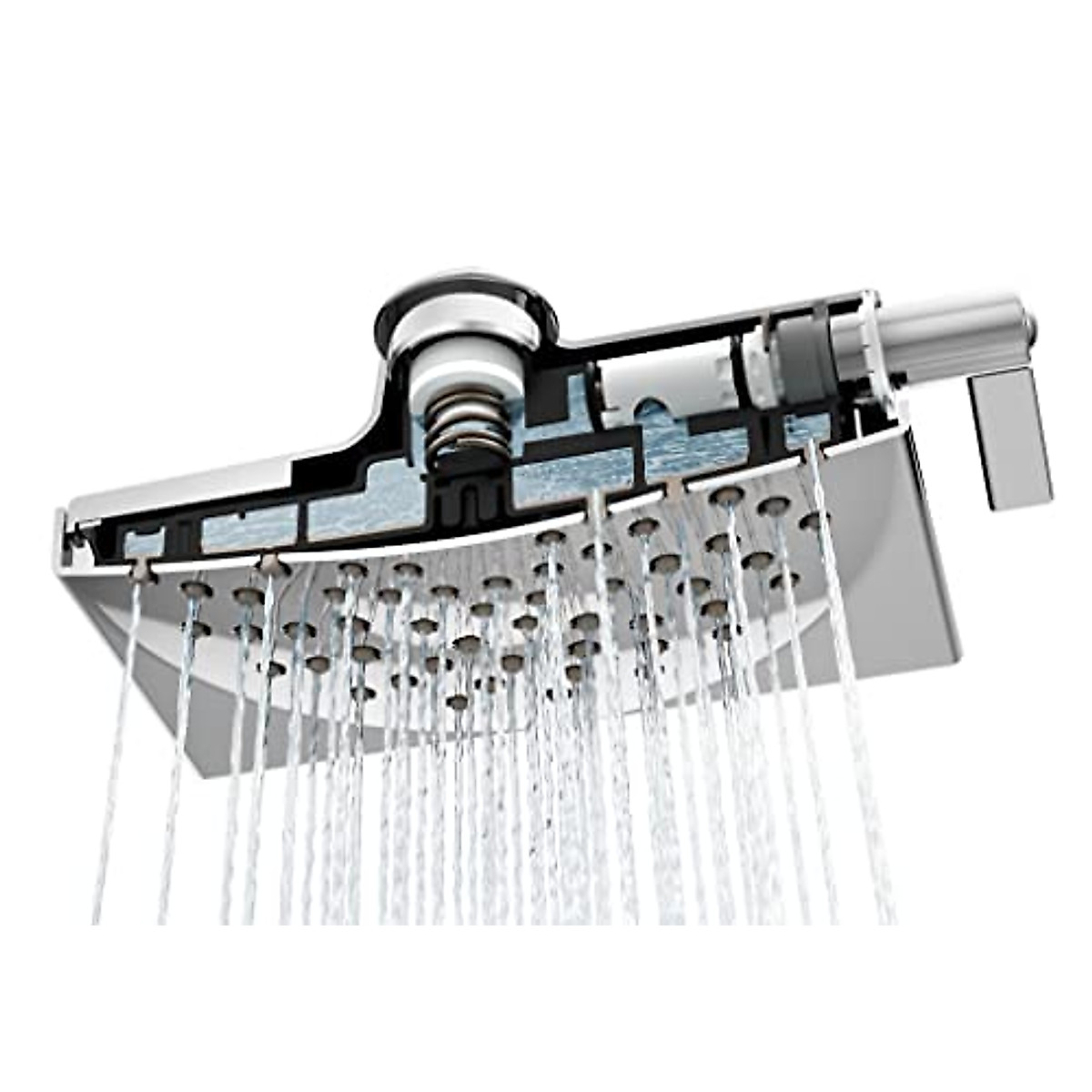 Moen Velocity Chrome Two-Function 8-1/2 Inch Diameter Spray Rainshower Showerhead, S6345