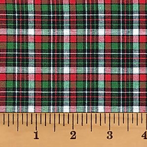 Holiday Hearth 3 Tartan Plaid Christmas Cotton Homespun Fabric by JCS - Sold by The Yard