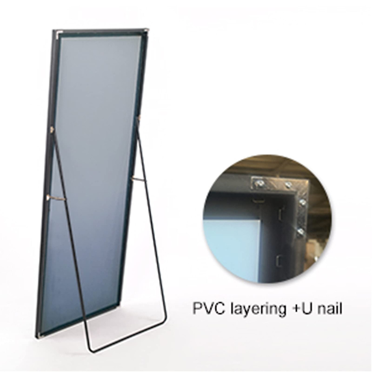 NA Full Body Mirror Full Length Floor Mirror Wall Mounted Free Standing Black Dressing Mirror Over The Door Mirror for Bedroom Bathroom Living Room Locker Room (59” x 19.7”)