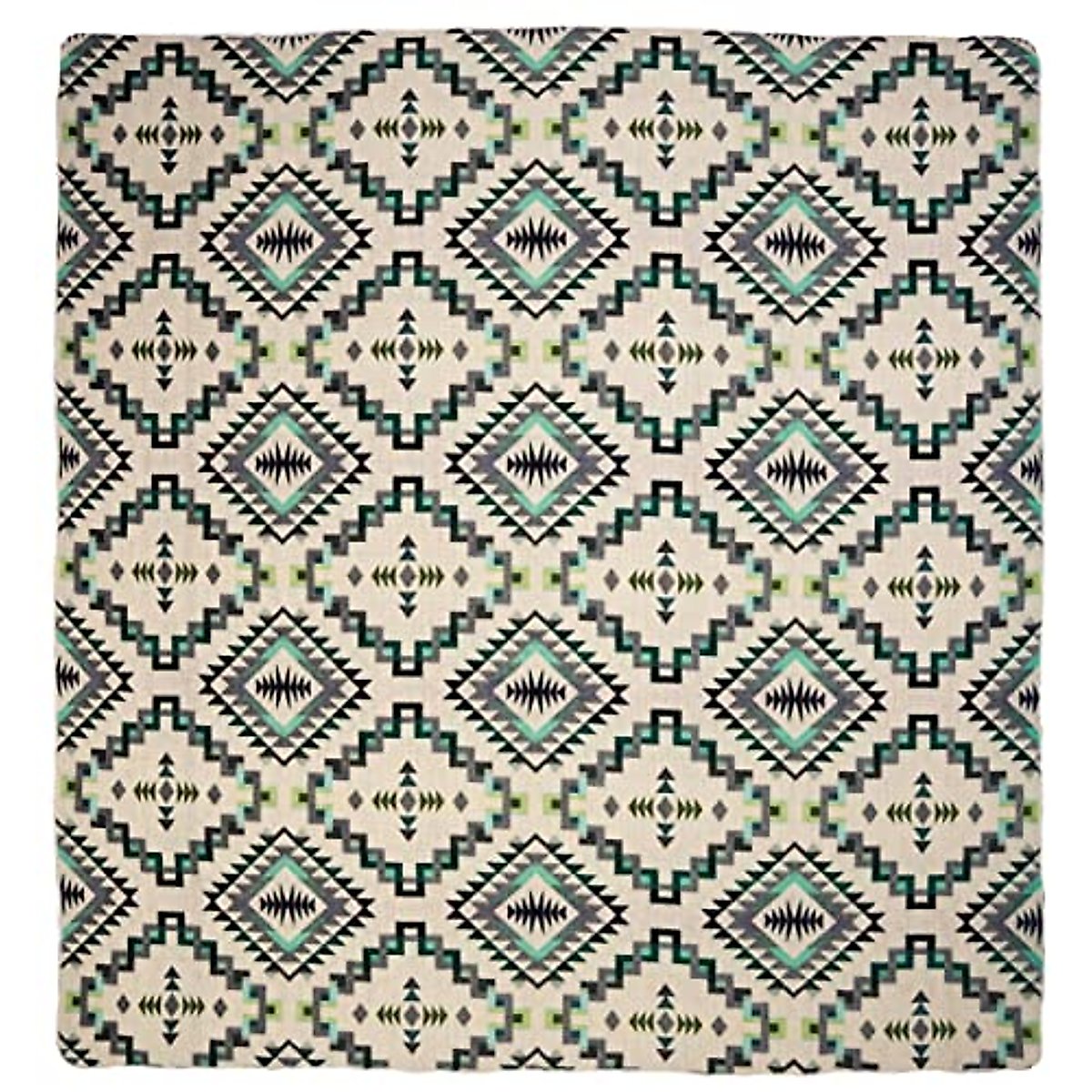 QISU Wool Blanket Throw | Large, Beautiful, Warm, Variegated, Handmade in Ecuador by Local Artisans |94″ x 78″| Ultra-Soft, Hypoallergenic & Breathable | Non-Itchy or Scratchy Fabric (Shamrock Star)