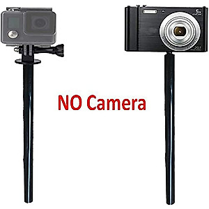 Metal Extension Rod Tripod Extension Tube Lightweight Pole Extender Accessory - with 1/4"-20 Female Threaded and 1/4"-20 Male Threaded for Tripod Stabilizer for Gopro DSLR & SLR Cameras