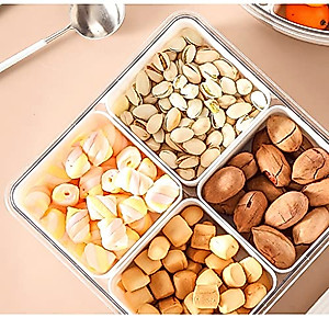 XWWDP Transparent Boxes of Candies, Dried Fruits, Nuts, Multi-mesh, Detachable Lids, Coolers, and Grocery Boxes (Color : Clear, Size : 6.5cm)