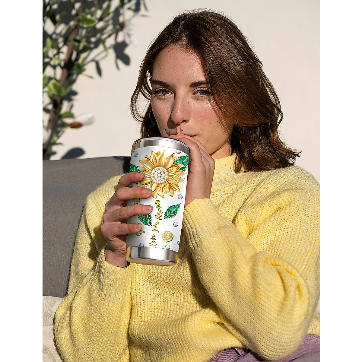 Pininerr Aunt Coffee Cup - 20 oz Vacuum Insulated Stainless Steel, Ideal Aunt Birthday Gift