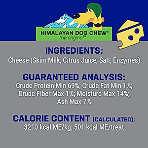 Himalayan Pet Supply Cheese Chews|Long Lasting, Stain Free, Protein Rich, Low Odor|100% Natural, Healthy & Safe|No Lactose, Gluten Or Grains|for Dogs 55 Lbs&Brown,X-Large(521015),5.3 Ounce (Pack of 1)