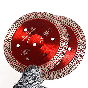 Casaverde 2 Pcs/Lot 3-3/8 Inch Diamond Porcelain Saw Blades Tile Blade for Cutting Porcelain Tile