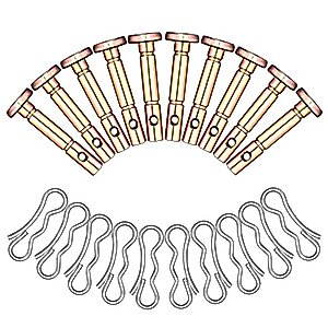 Hunter-wish Shear Pins and Cotter Pins Fit for MTD Snowblower - Shear Pins 10pcs and Cotter Pins 10pcs Compatible for Cub Cad et Troy Bilt Craftsman 24" 26" Snow Thrower, Replace 738-04124A 714-04040