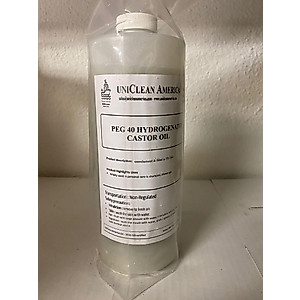 PEG 40 HYDROGENATED Castor Oil SURFACTANT- for Beauty & Cosmetic USE Water in Oil Making - Made in USA (Size: 32 fl oz)