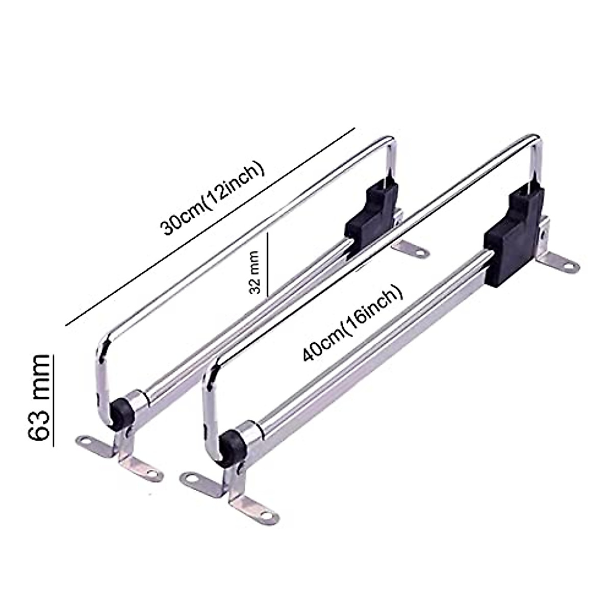 QOTSTEOS Heavy Duty Retractable Wardrobe Closet Pull Out Rod, Hanger Trousers Pull Out Hanger Rail Telescopic, Closet Rod for Wardrobe Houseware Clothing Organizer Holder(size:30cm)