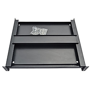 Sysracks Pack 2 PCS X 2U Rack Mount Adjustable Pull-Out Sliding Keyboard Mouse Shelf Tray