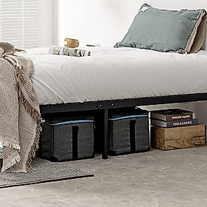 zizin Bed Frame Platform Base 14 Inch with Storage/Heavy Duty Metal Beds Frames/Easy Assembly/Noise-Free/No Box Spring Needed (Twin)