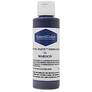 AmeriColor Food Coloring, Maroon Soft Gel Paste, 4.5 Ounce