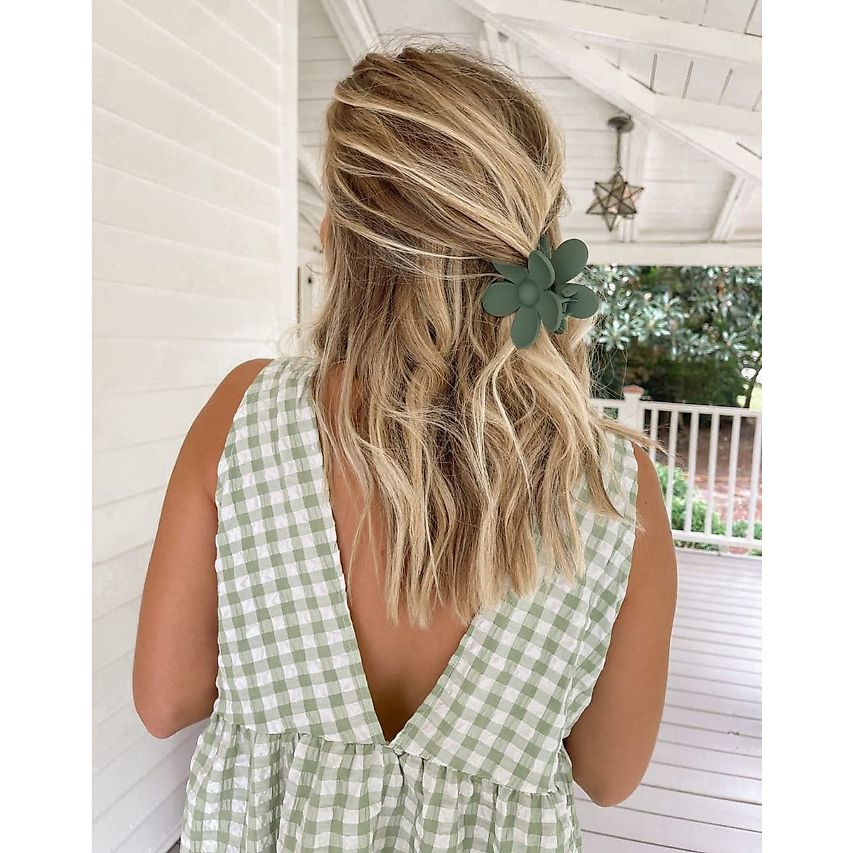 Big Hair Claw Clips Matte Flower Hair Clips Non Slip Cute Hair Catch Barrettes Jaw Clamps 6 Colors for Medium Thick Hair Women Girls 6PCS Holiday Gifts