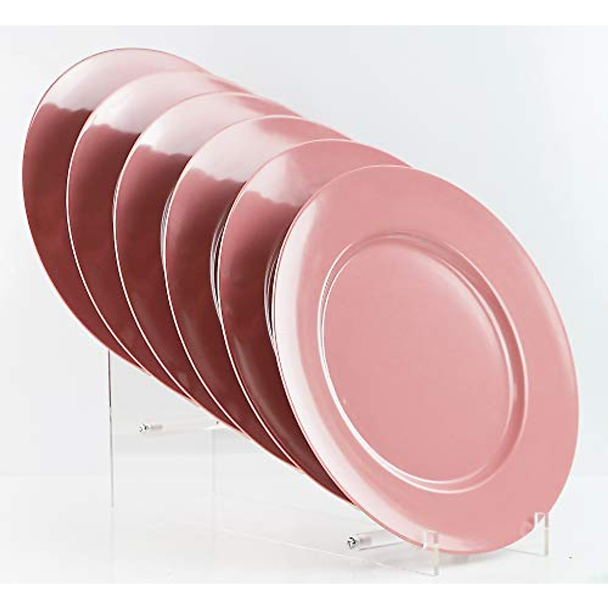 Reston Lloyd Set Calypso Basics Melamine Dinner Plate, Set of 6, Pink